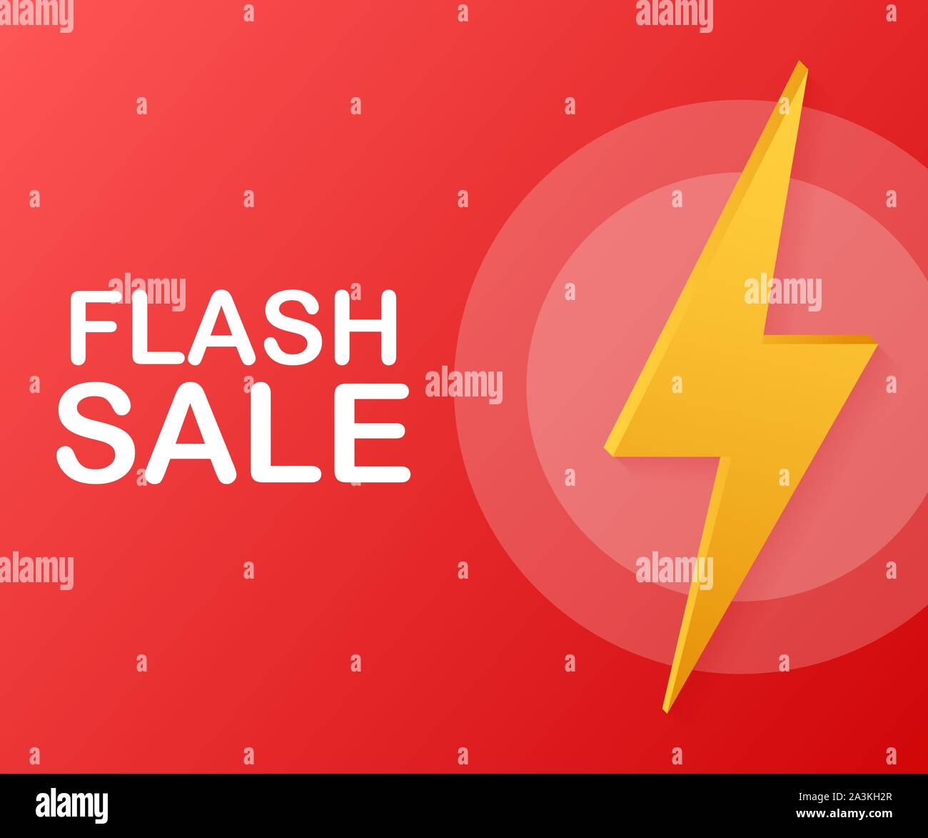 Flash sale. Flash ribbon banner, scroll, price tag, sticker, badge ...