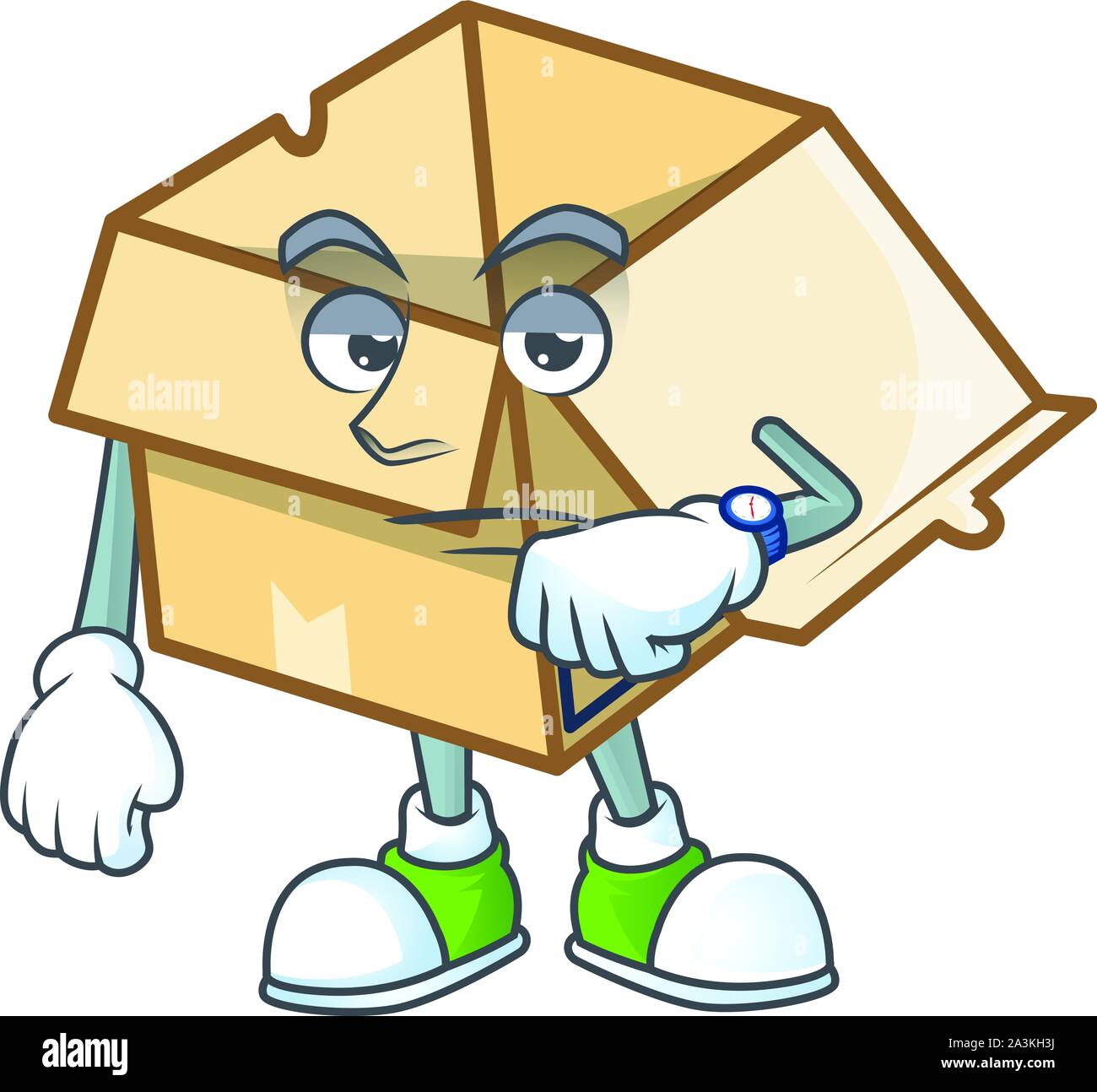 Waiting cardboard open isolated on white background Stock Vector Image ...