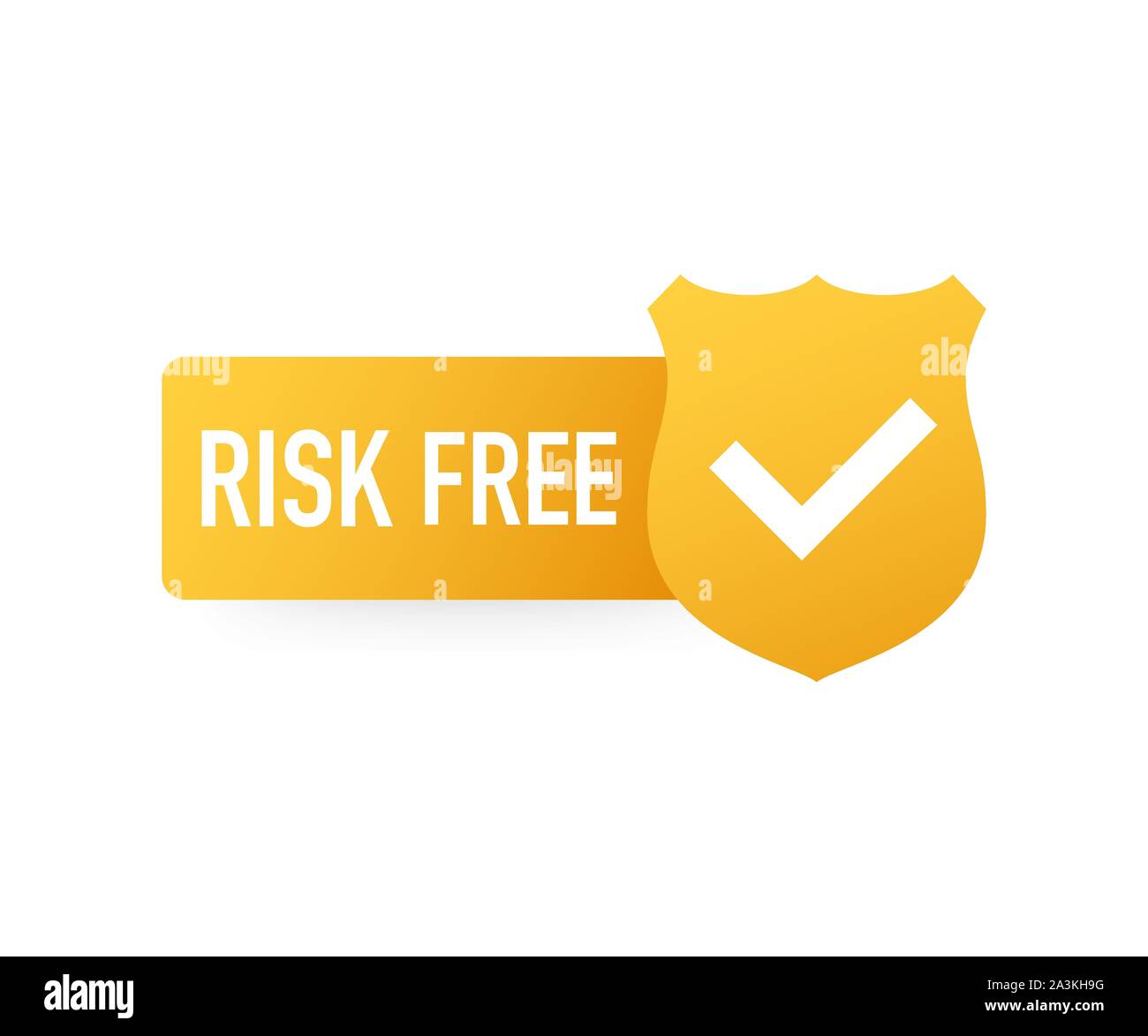 Risk-free guarantee label on white background. Vector stock ...