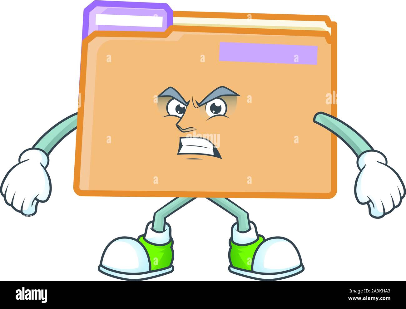 Scream folder icon with character the mascot Stock Vector Image & Art ...