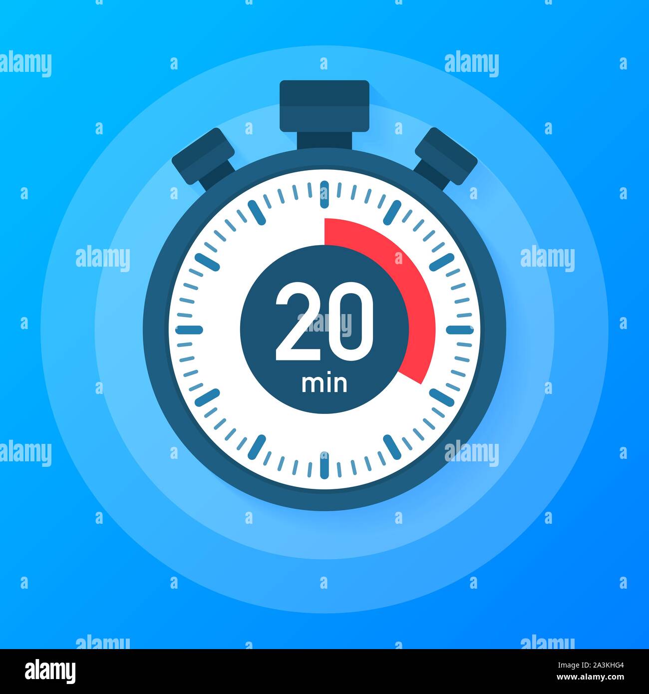 The 20 minutes, stopwatch vector icon. Stopwatch icon in flat style ...