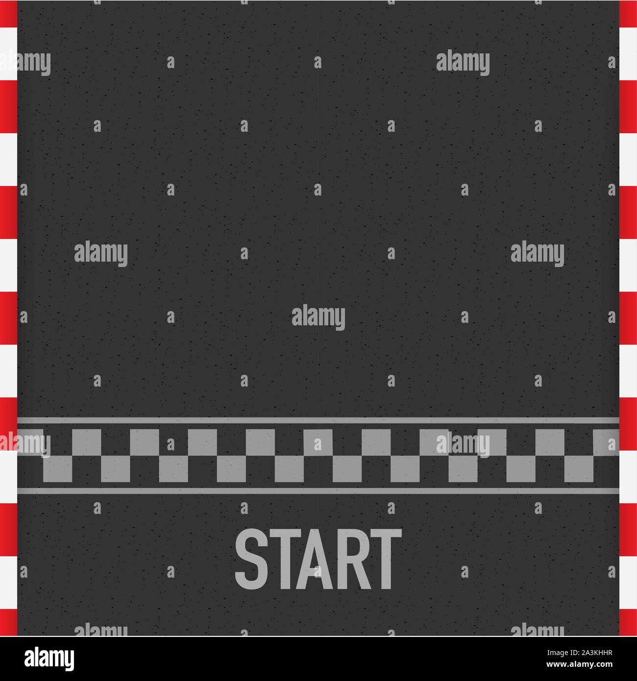 Rally races line track or road marking. Car or karting road racing ...