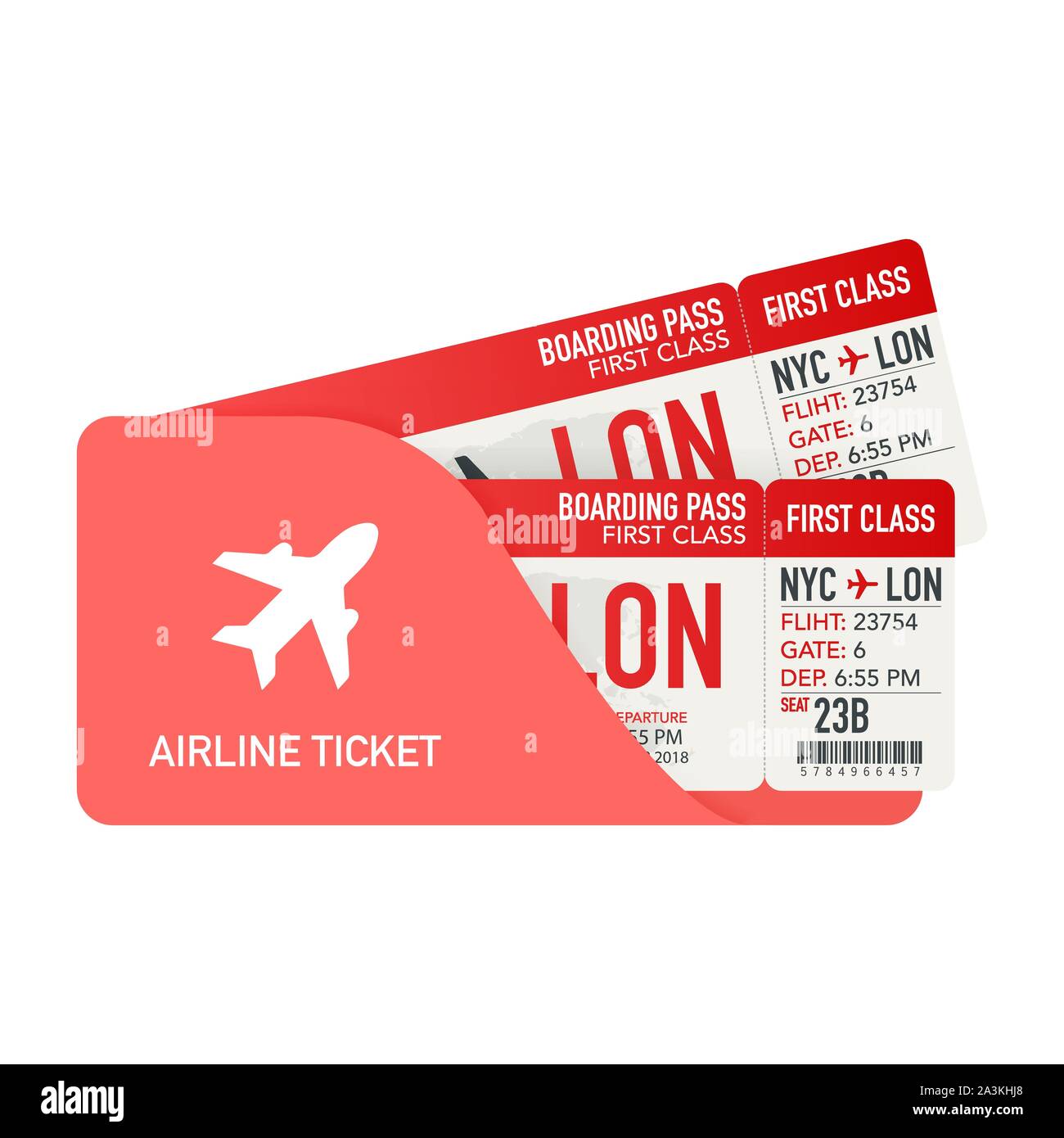 Boarding Pass Envelope Template