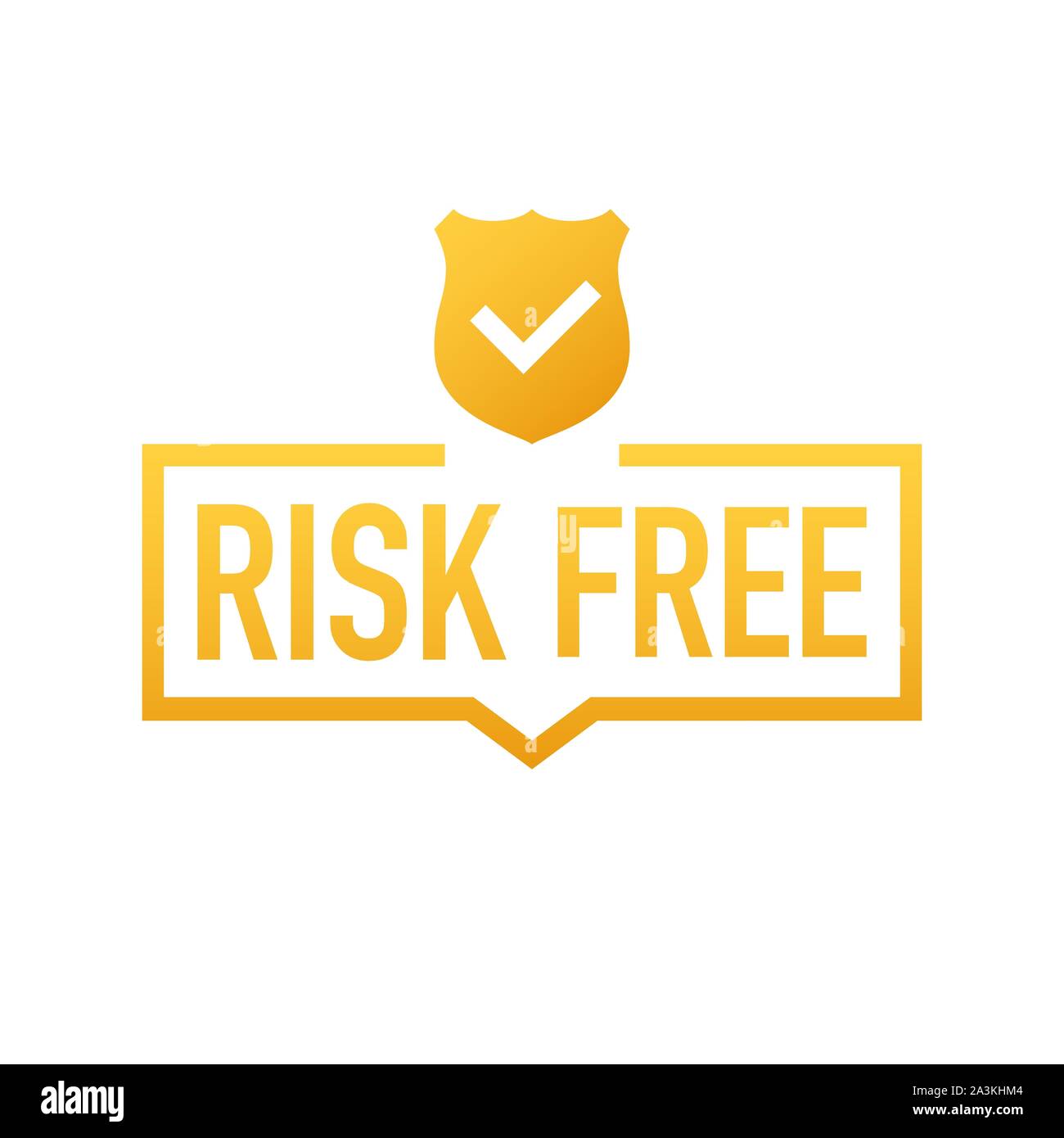 Risk-free guarantee label on white background. Vector stock ...