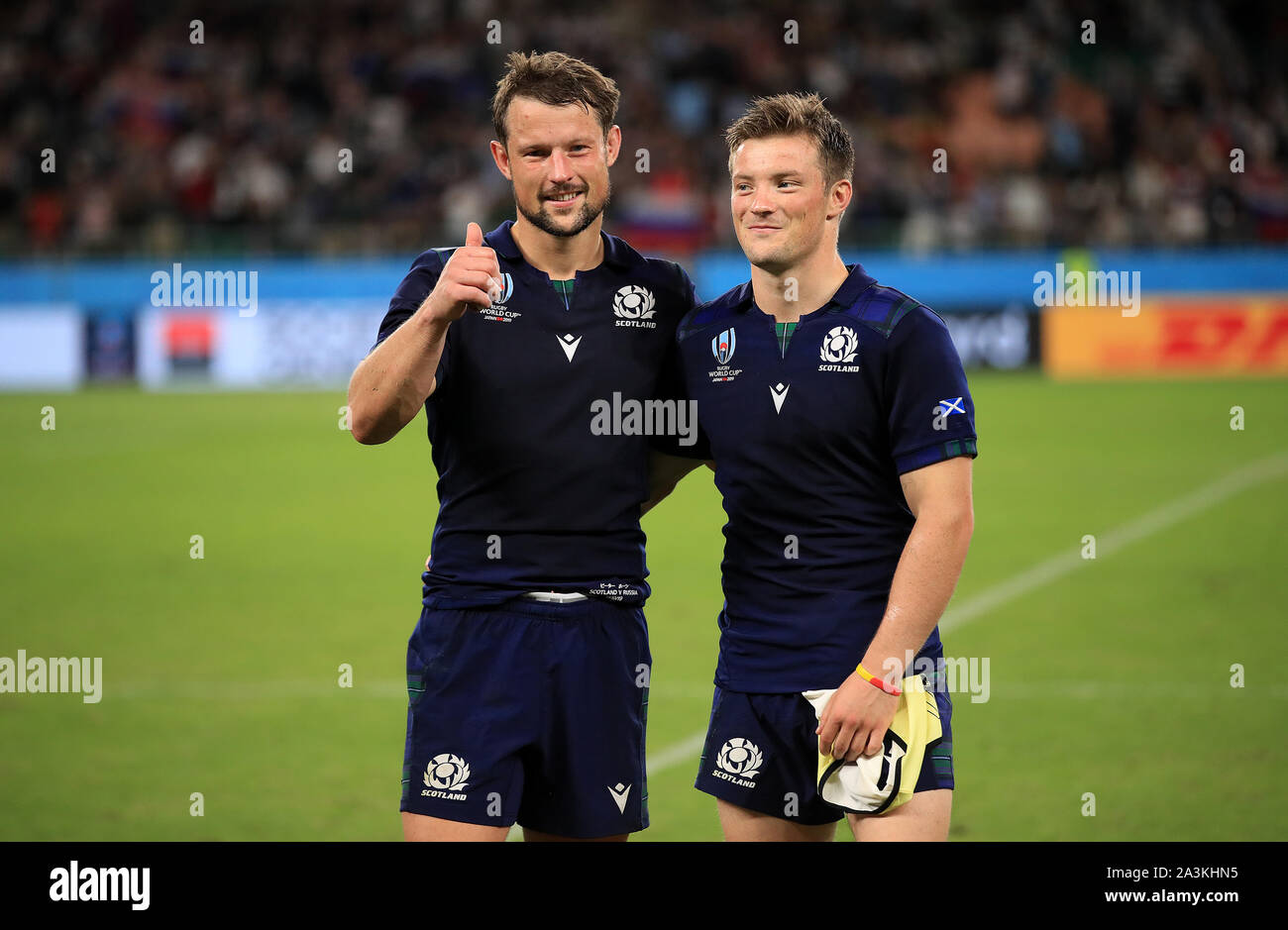 Scotland's Pete Horne and George Horne during the 2019 Rugby World Cup ...