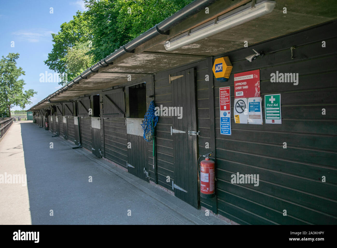 English stud and horse livery stables Stock Photo - Alamy