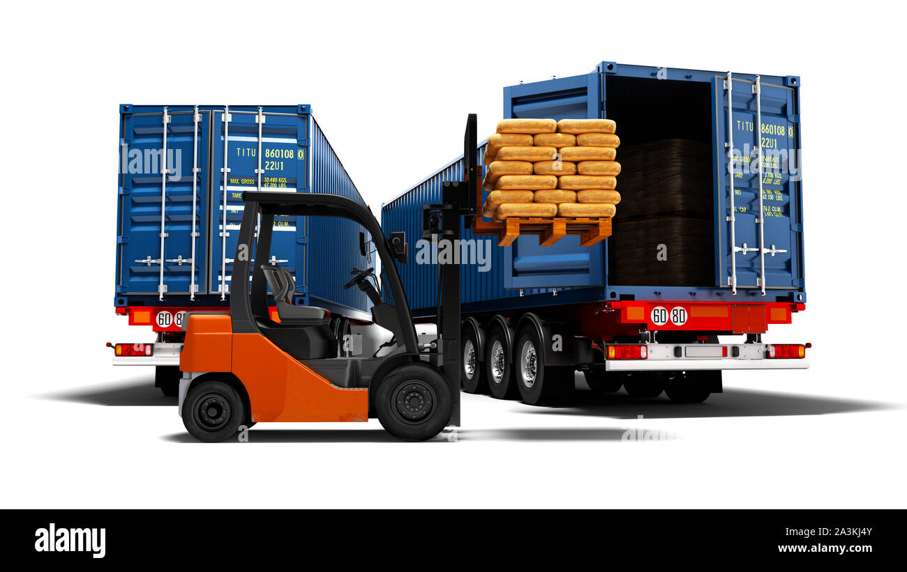 Freight, package packaging, warehouse logistics and the concept of ...