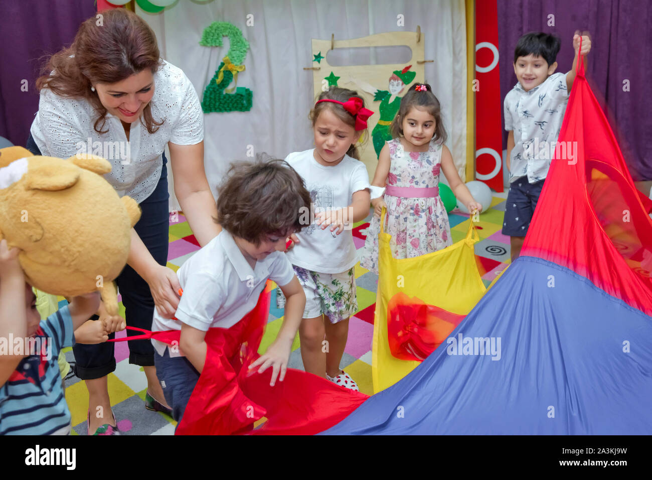 Birthday two years in the kindergarden . Children's birthday with ...