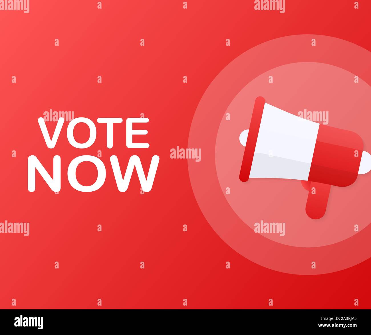 Megaphone vote now message hi-res stock photography and images - Alamy