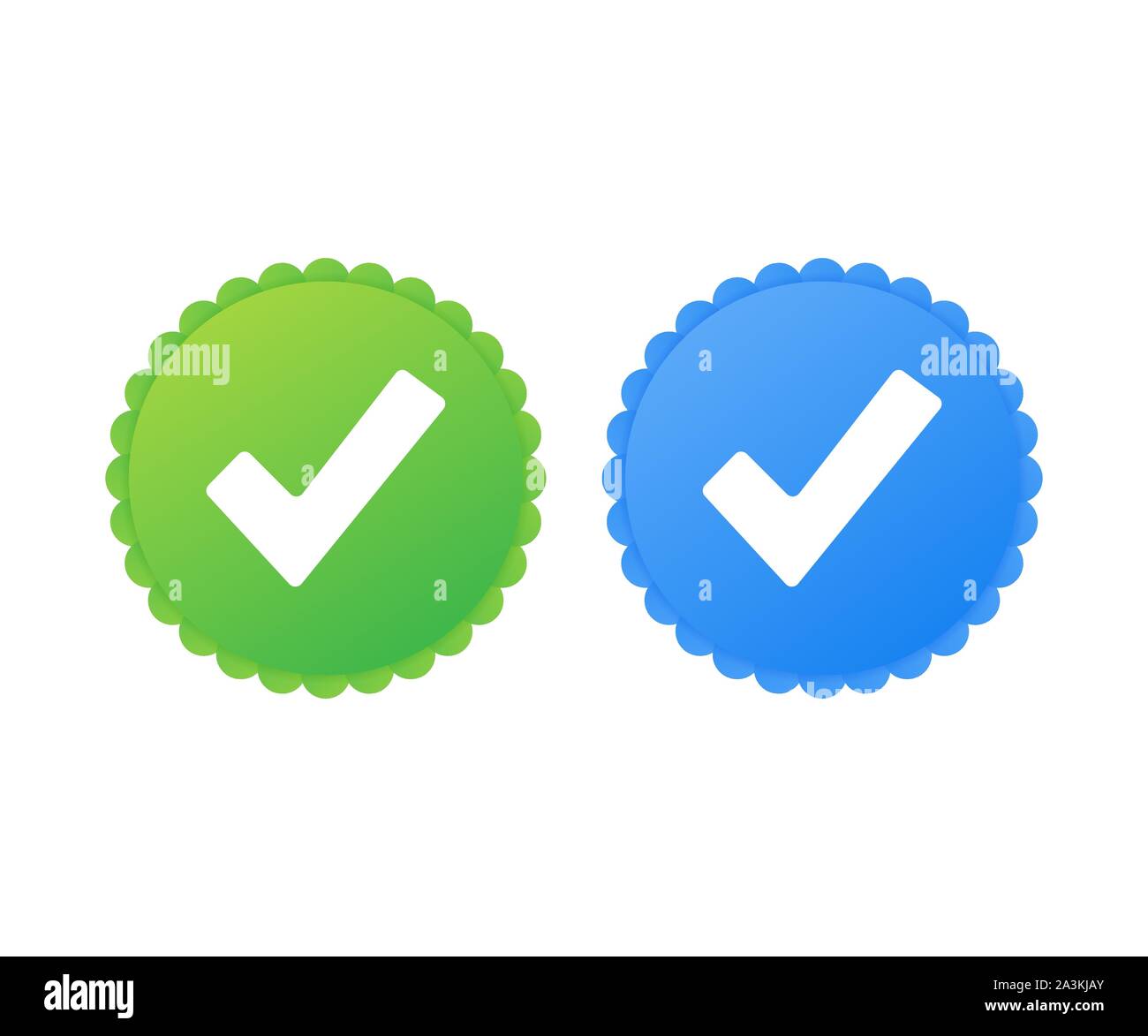 Profile Verification. Approved icon. Accept badge. Check mark. Sticker ...
