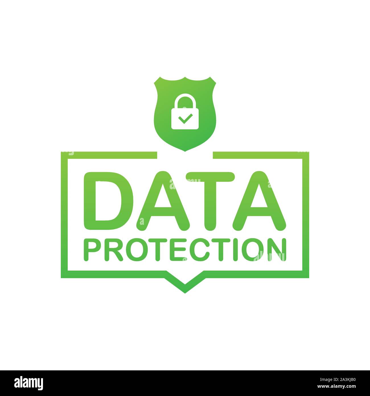Sign Data Protection, privacy, and internet security. Vector ...