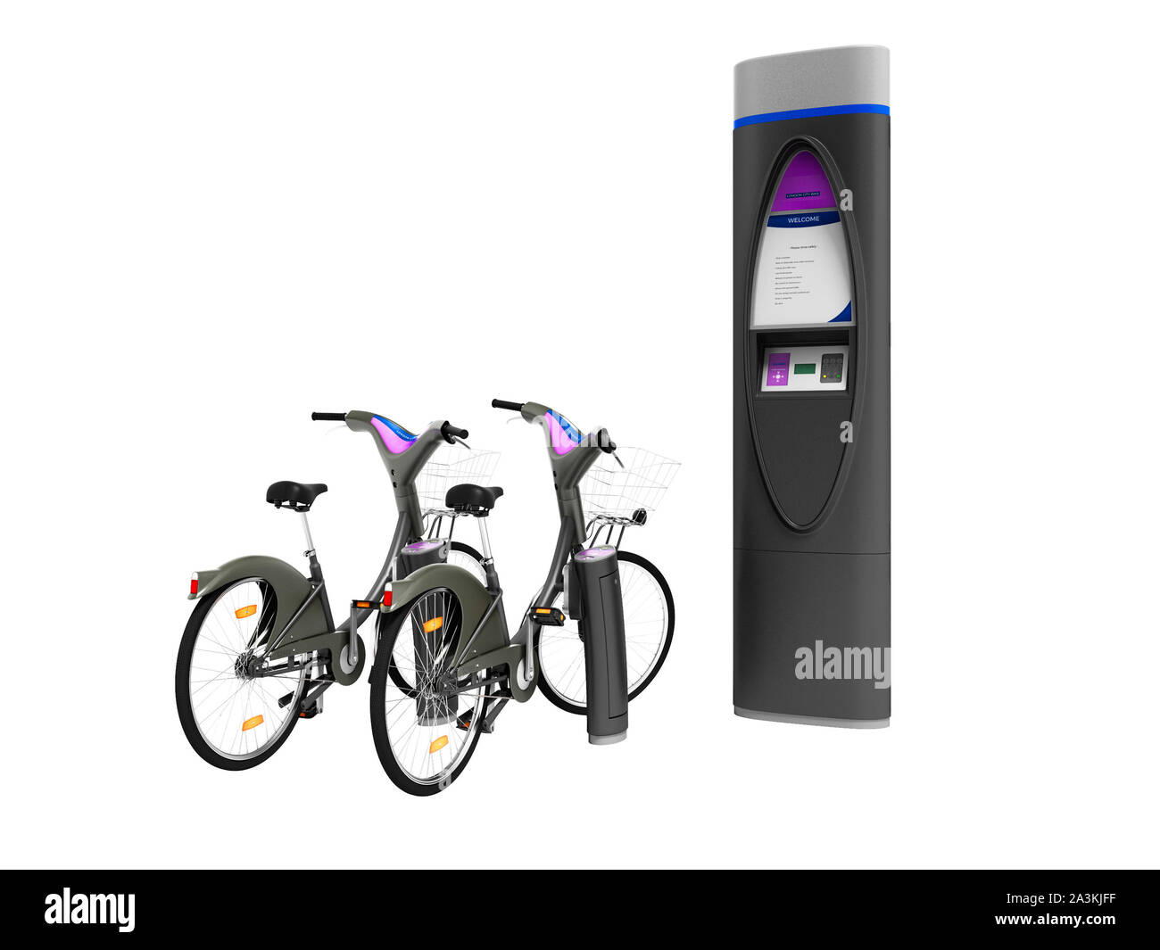 Bicycles on parking Cut Out Stock Images & Pictures - Alamy