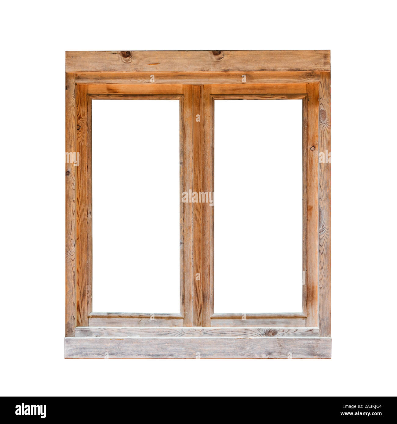 Wooden window isolated on white background Stock Photo - Alamy