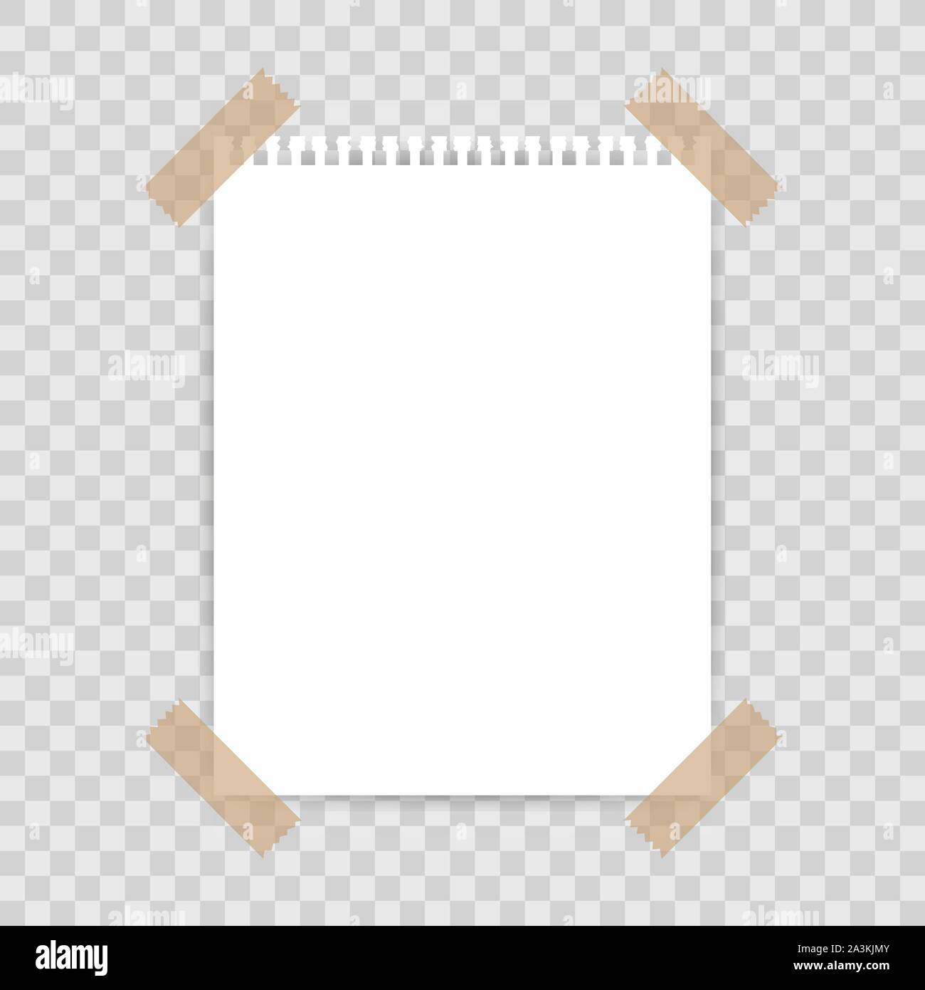 Blank Paper background fixed with sticky tape to Square background ...
