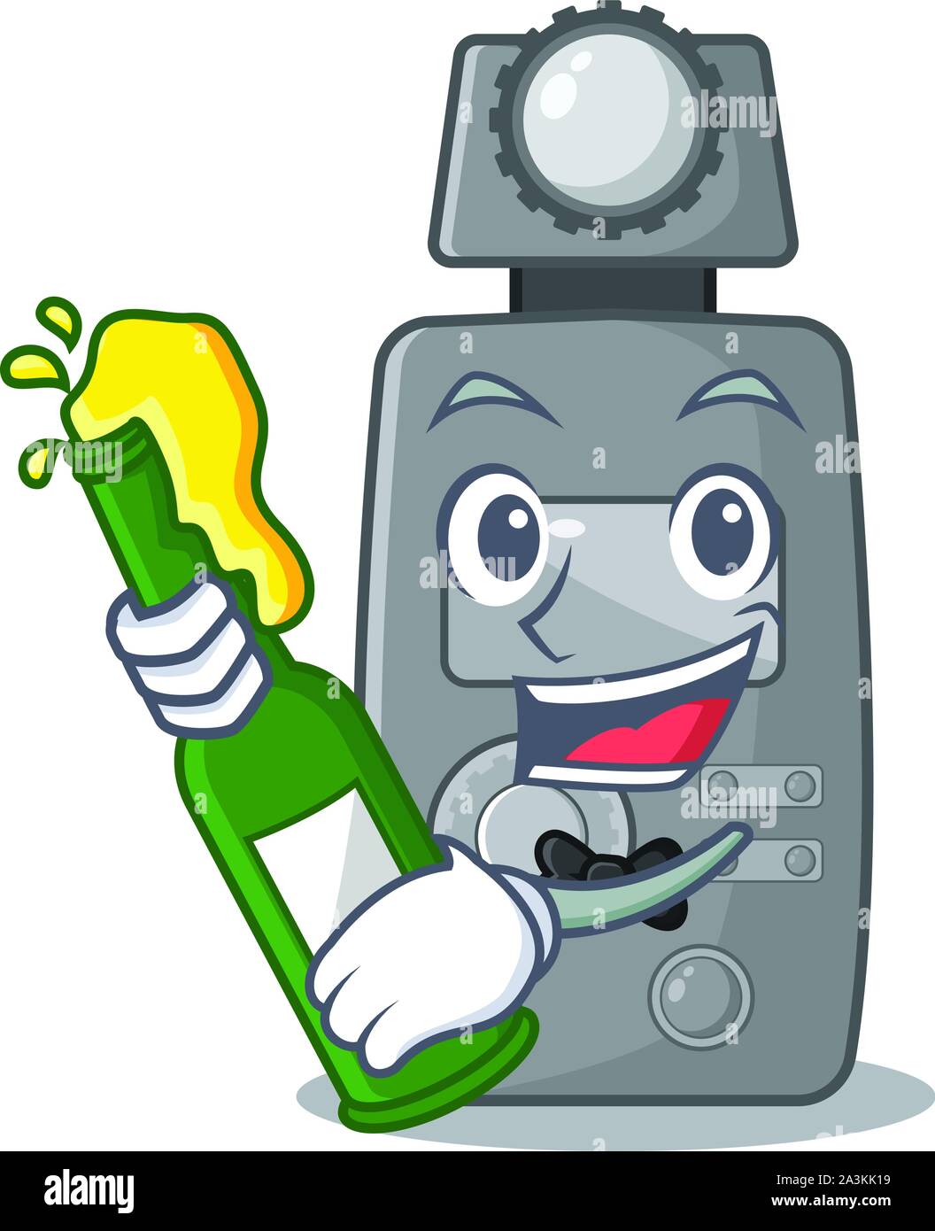 With beer light meter with in the character Stock Vector Image & Art ...