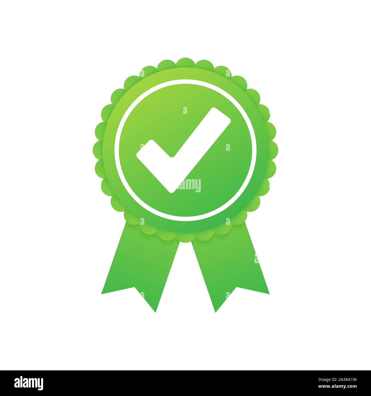 Green approved star sticker on white background. Vector stock ...