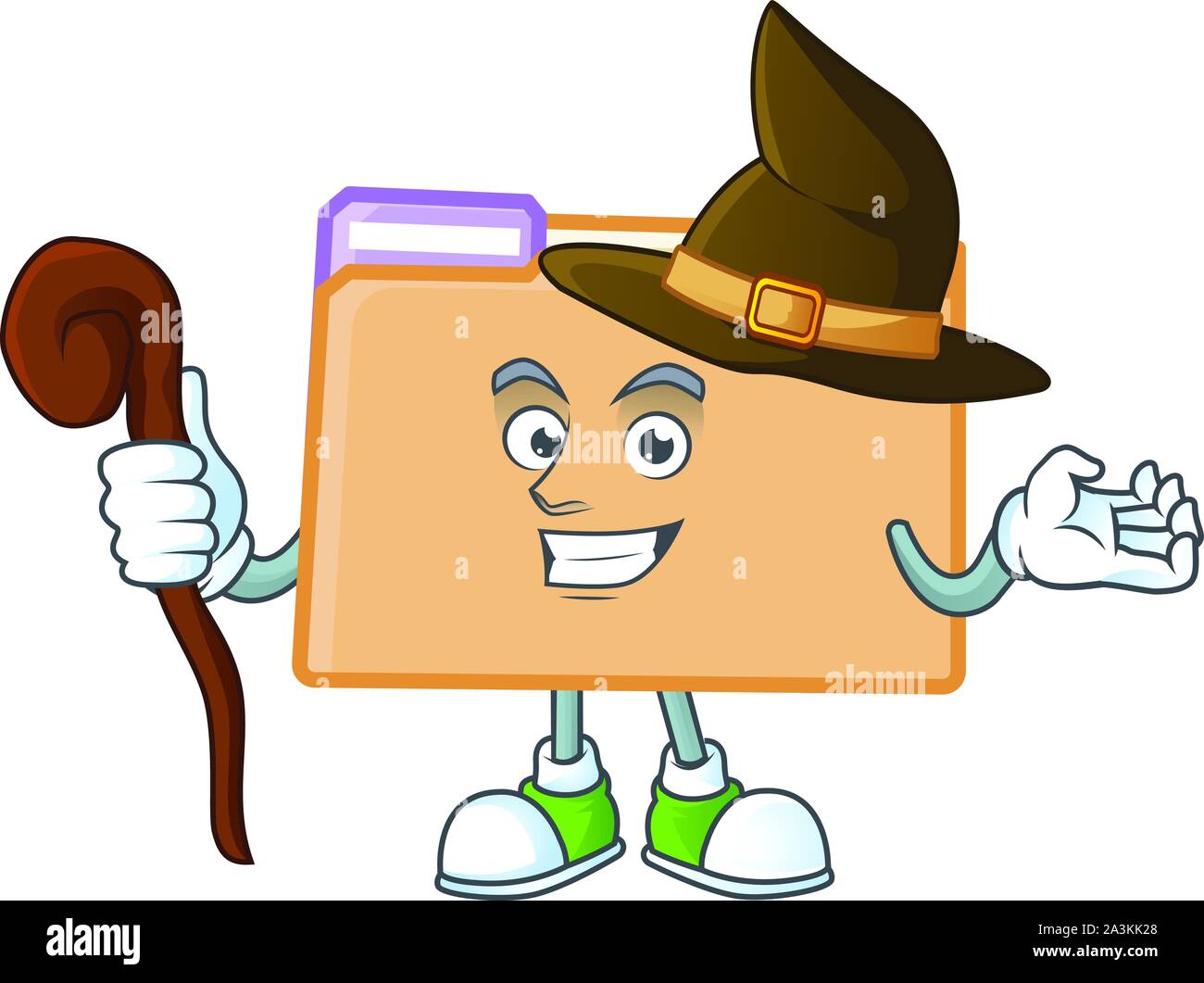 Witch folder for storage with character shape Stock Vector Image & Art ...