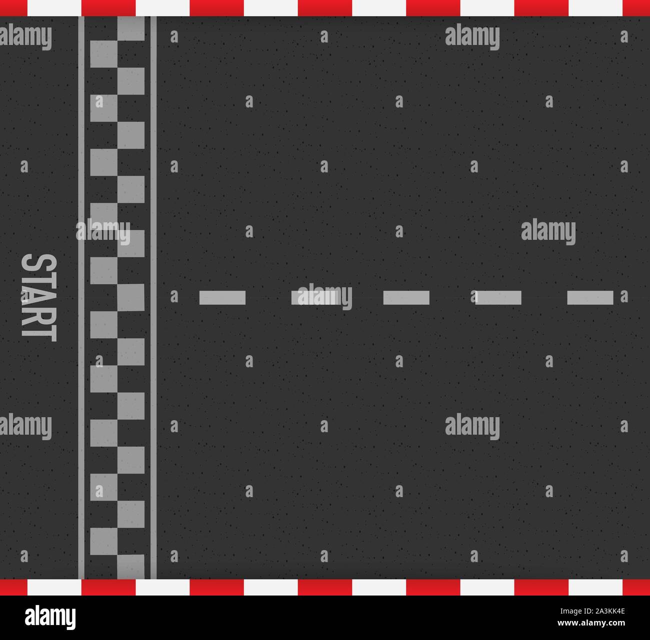 Rally races line track or road marking. Car or karting road racing ...