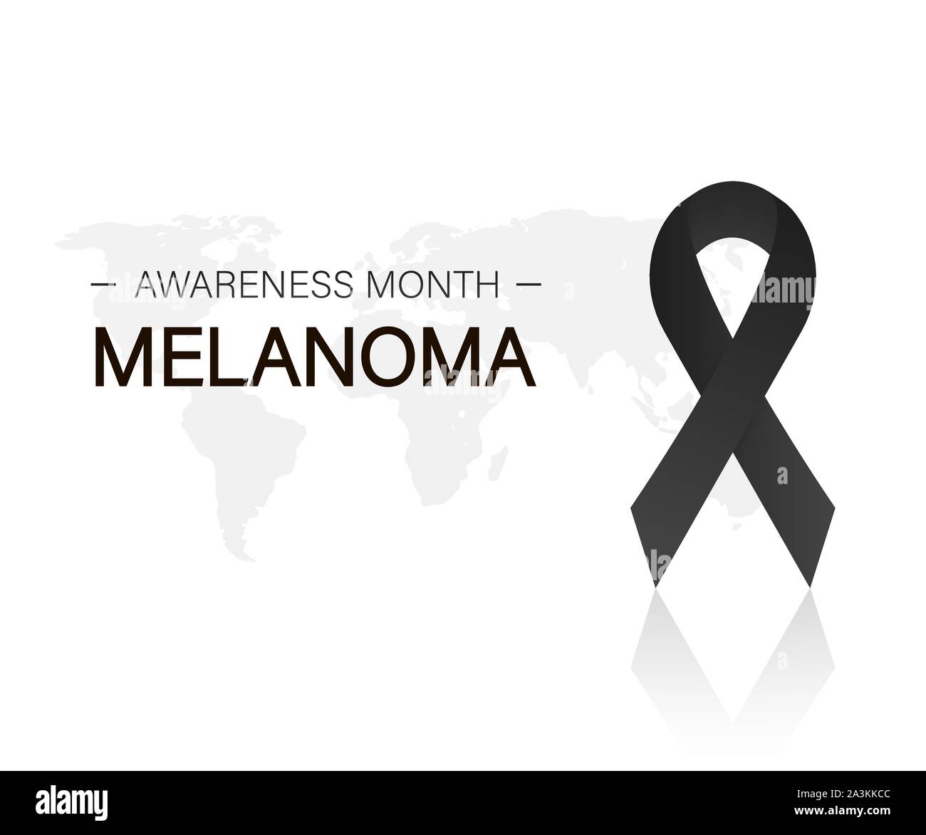 Black Cancer Ribbon Vector