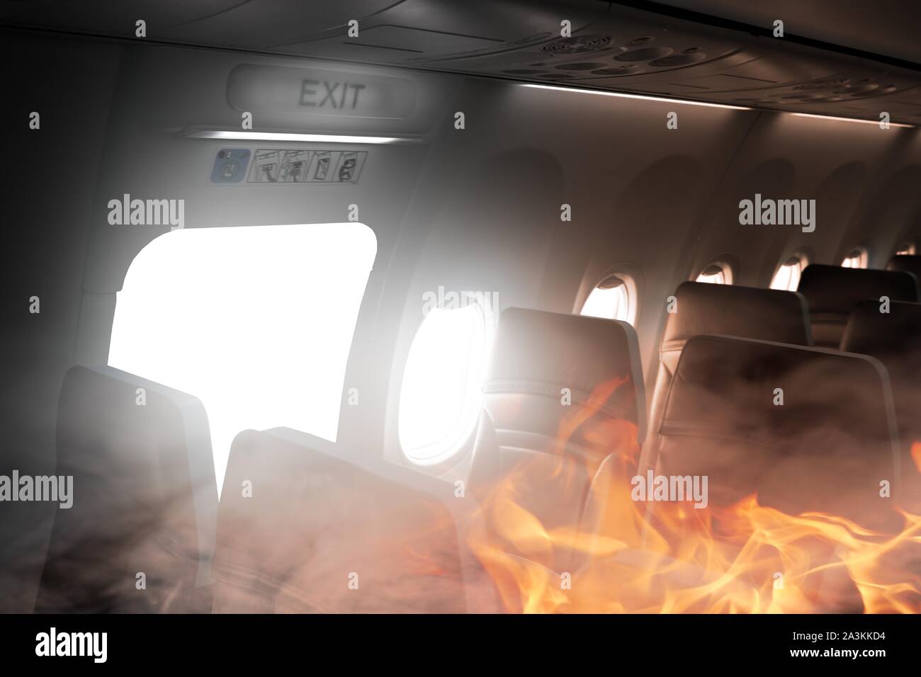 Plane fire cabin hi-res stock photography and images - Alamy