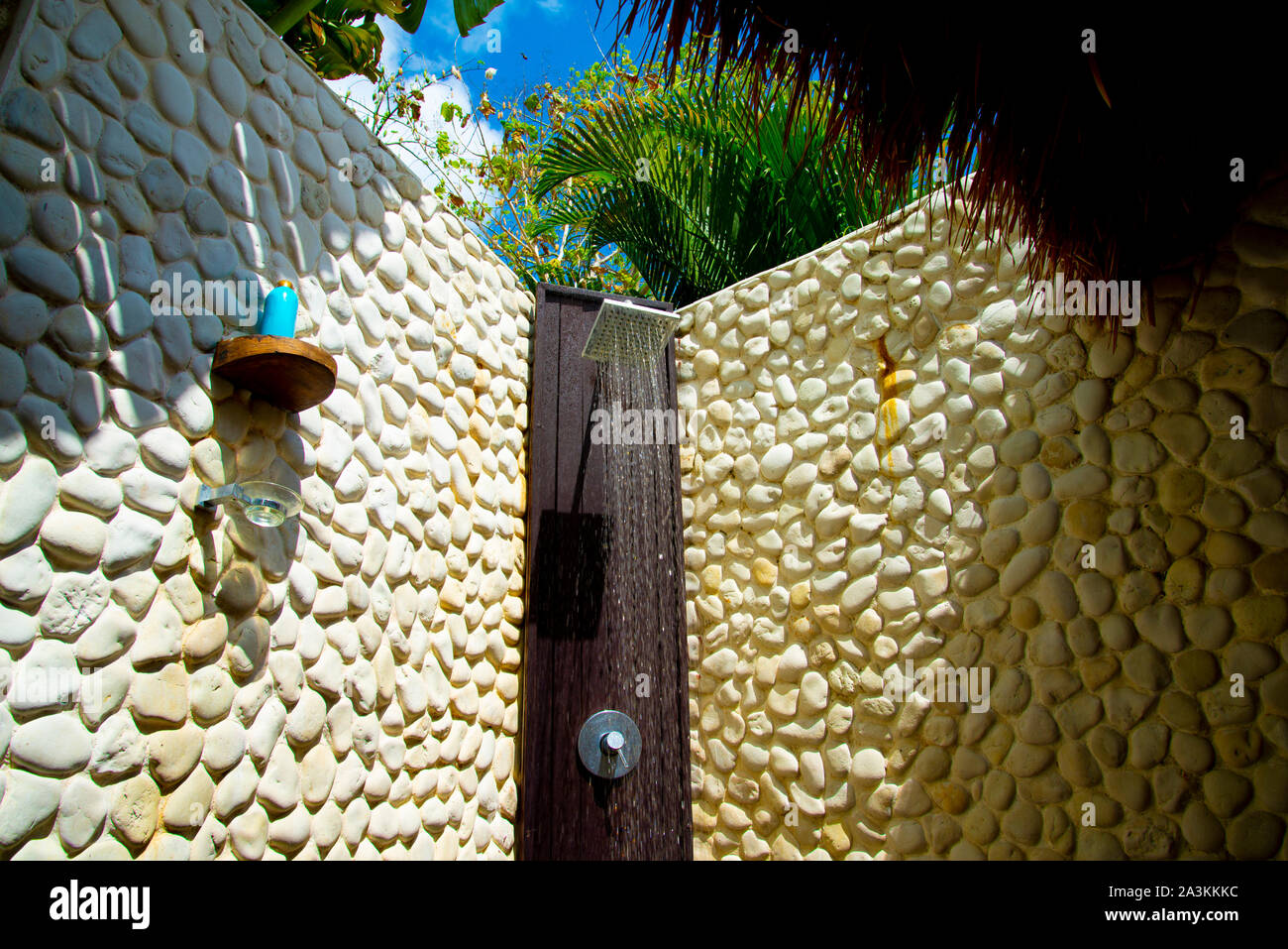 Outdoor Shower in Luxury Resort Stock Photo - Alamy