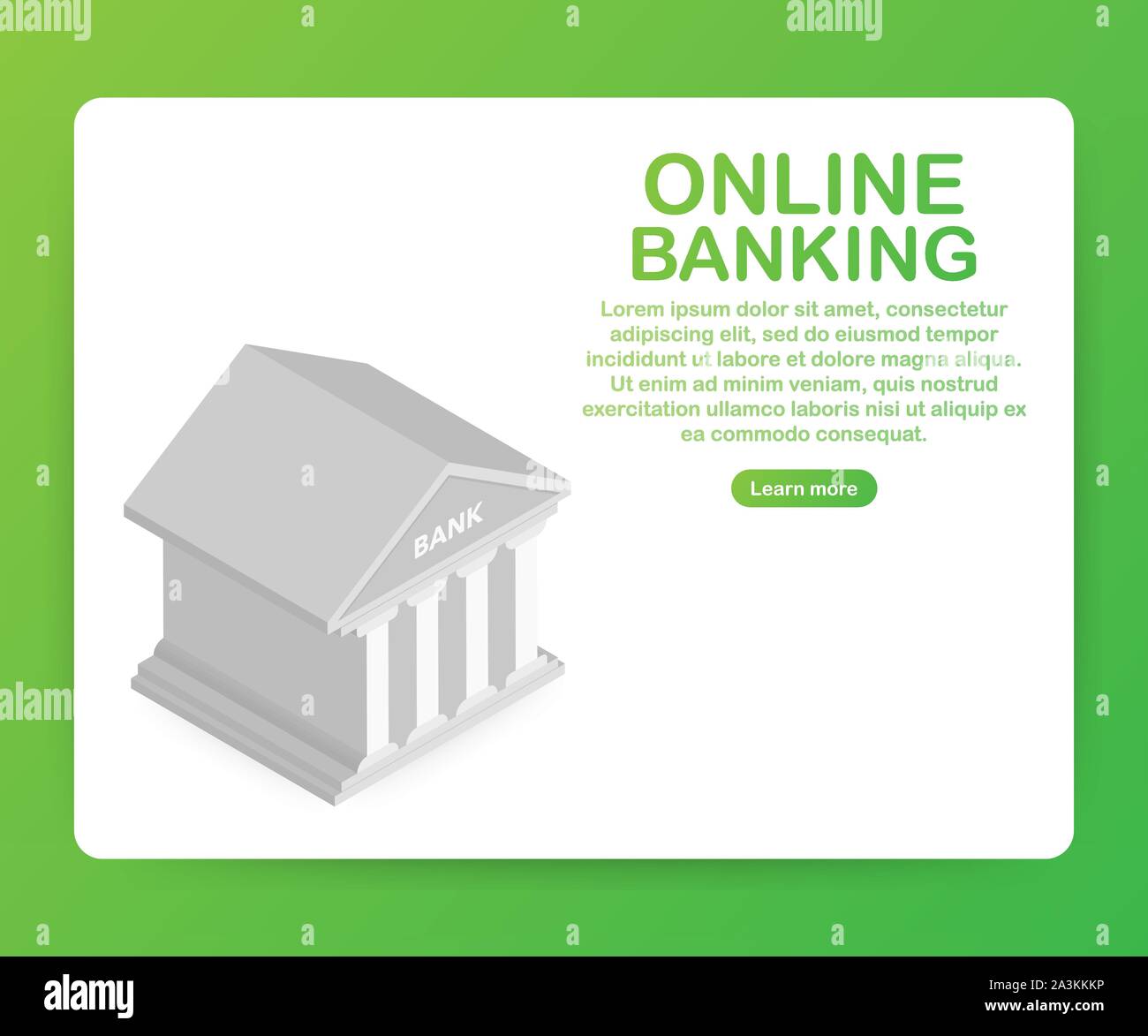 Web concept for online banking. Modern banner for internet banking ...