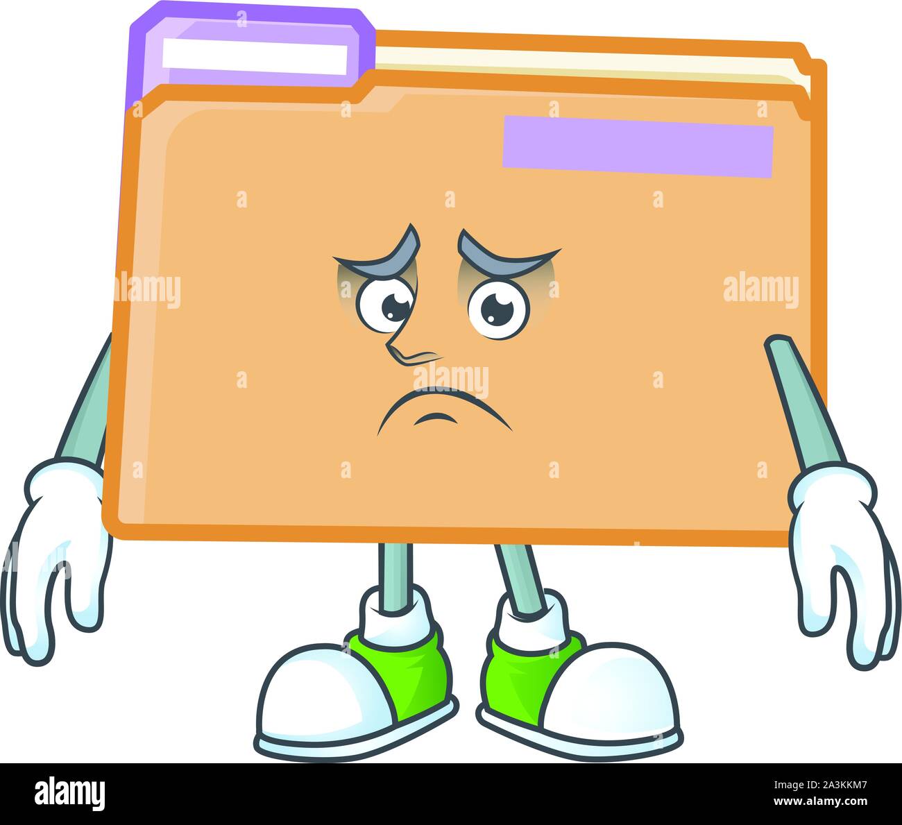 Afraid folder for storage with character shape Stock Vector Image & Art ...