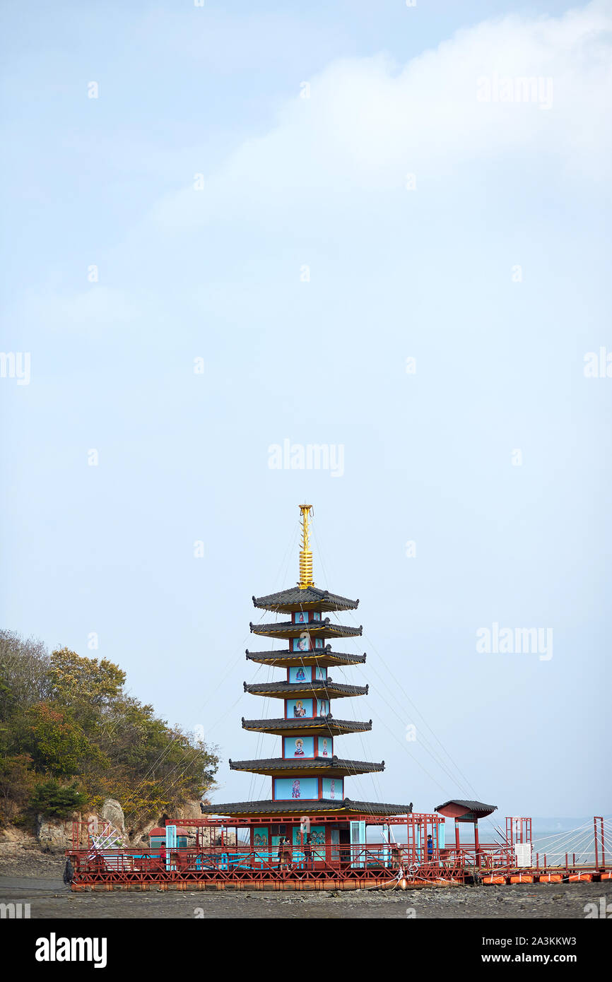 A floating tower in Korea Stock Photo - Alamy