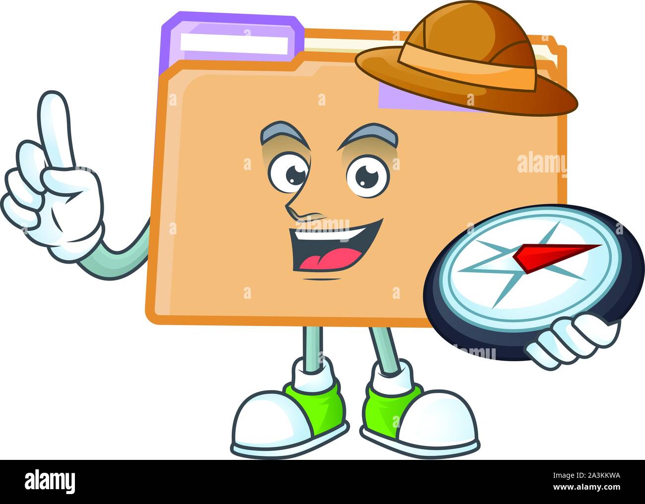 Explorer folder for storage with character shape Stock Vector Image ...