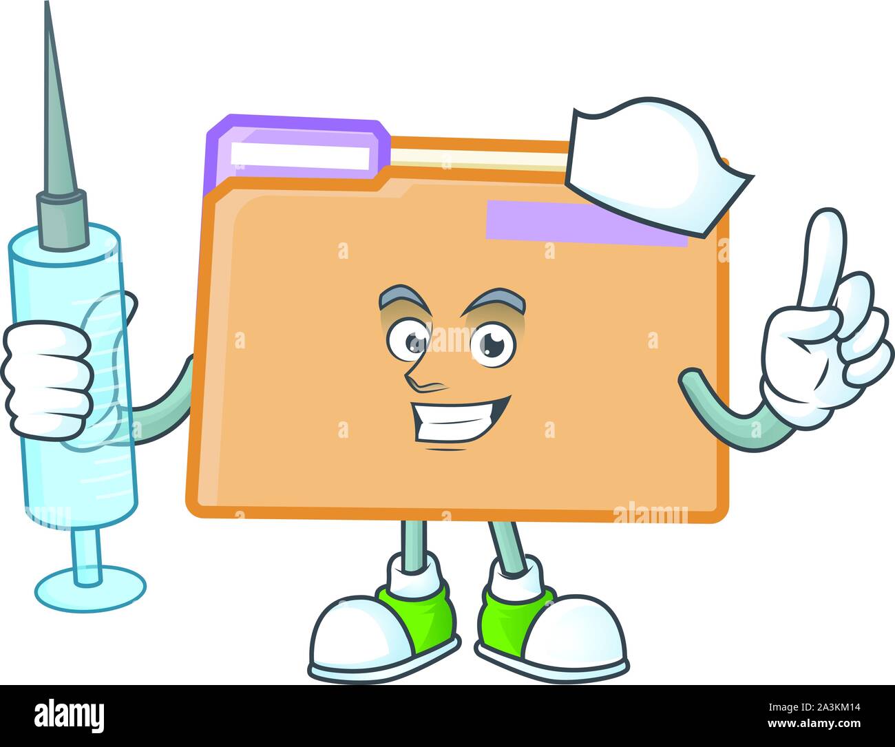 Nurse folder icon with character the mascot Stock Vector Image & Art ...