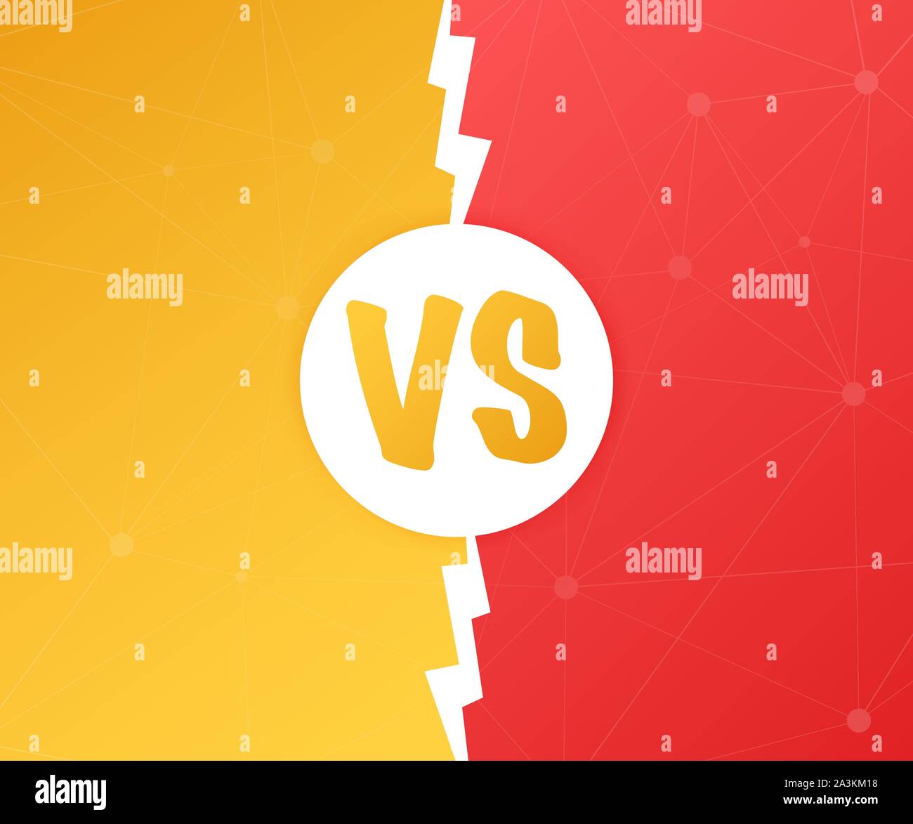 VS Versus Blue and red comic design. Battle banner match, vs letters ...