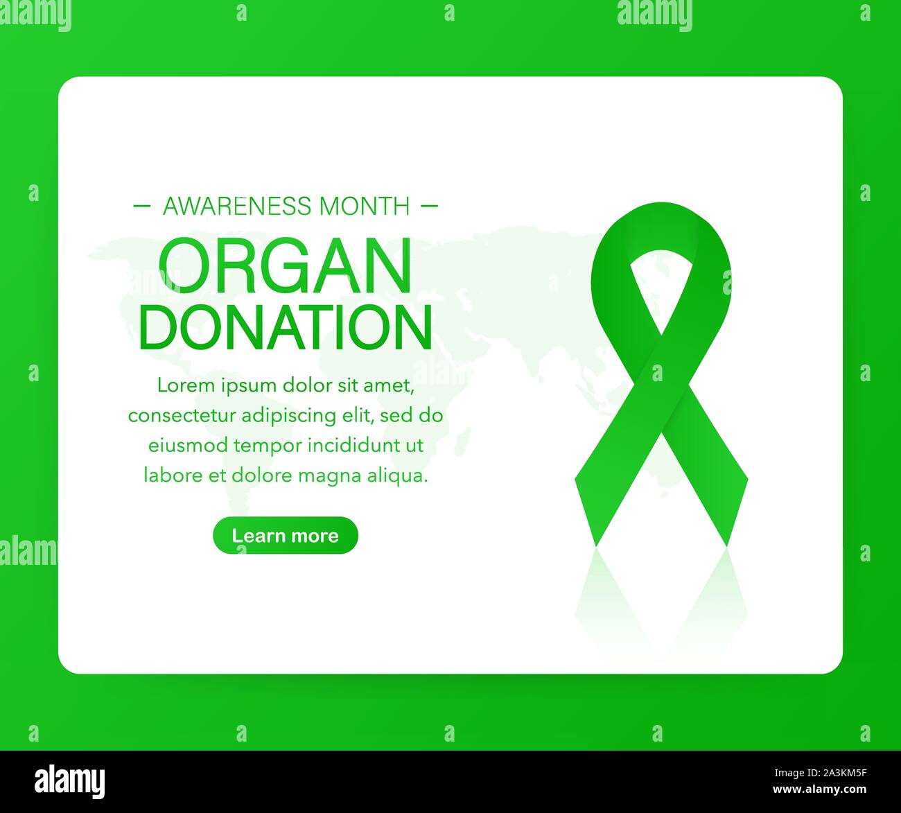 Banner with Organ Transplant and Organ Donation Awareness Realistic ...
