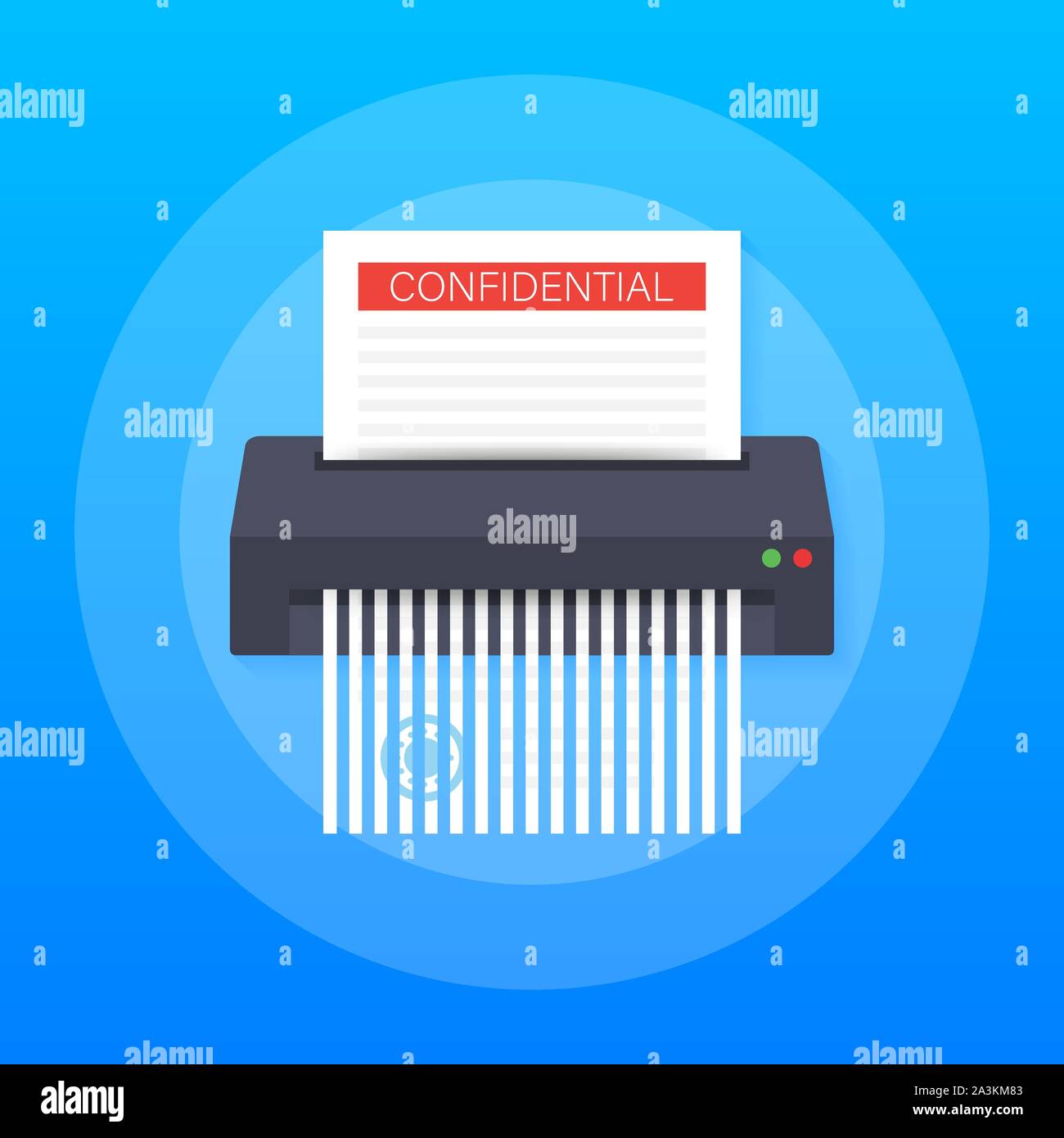 Paper shredder icon document business office information protection ...