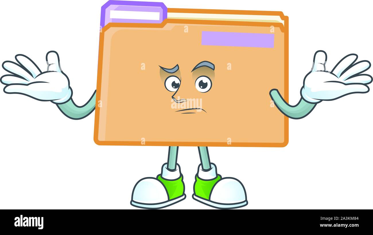 Grinning folder icon with character the mascot Stock Vector Image & Art ...