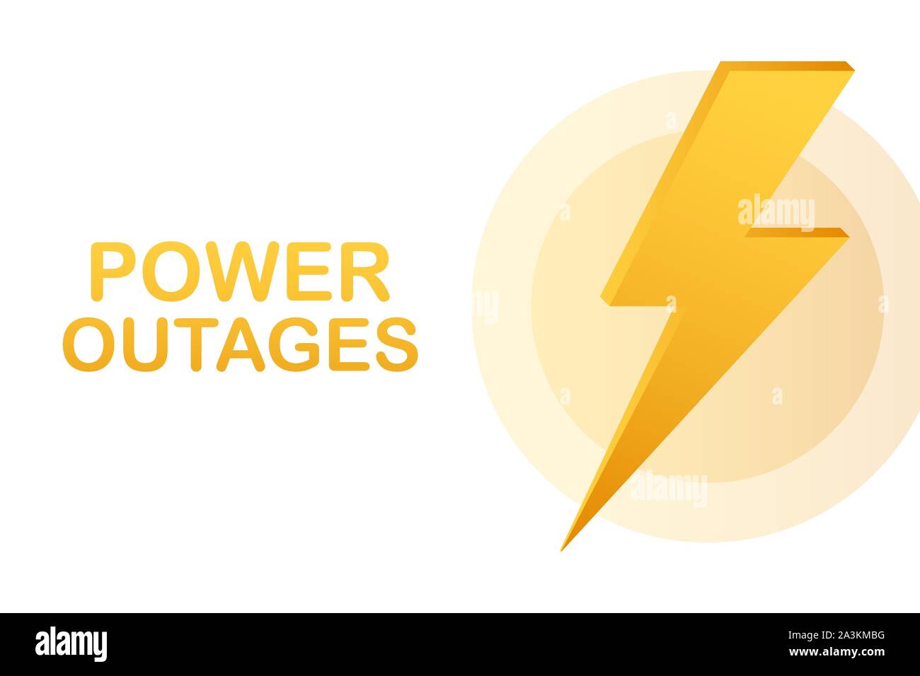 Power outages. Badge, icon, stamp, logo. Vector stock illustration ...