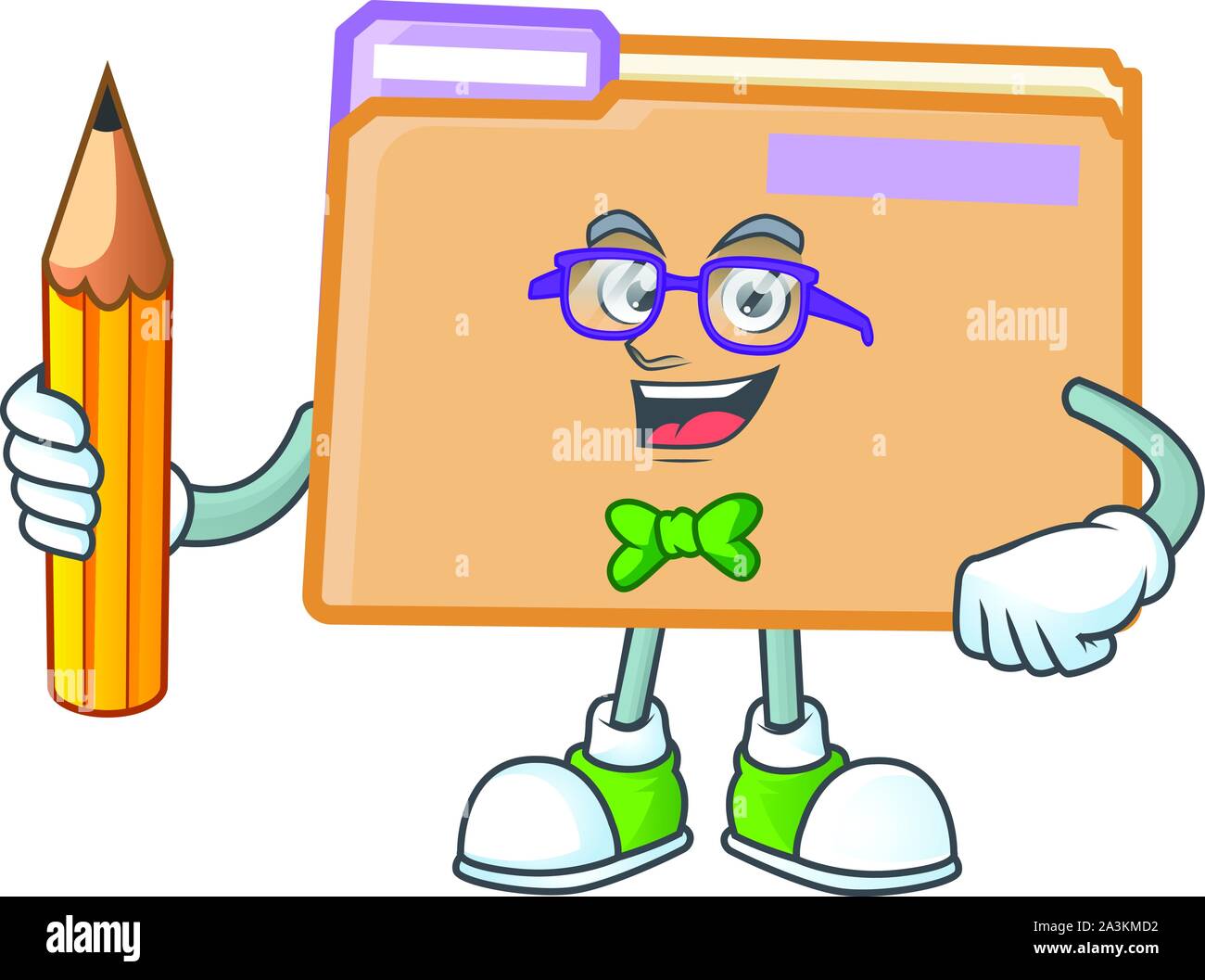 Student folder icon with character the mascot Stock Vector Image & Art ...