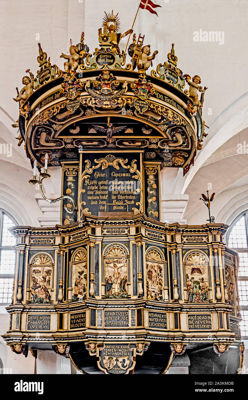 Christchurch in Tønder (Denmark); Christkirche in Tondern (Süd-Dänemark ...