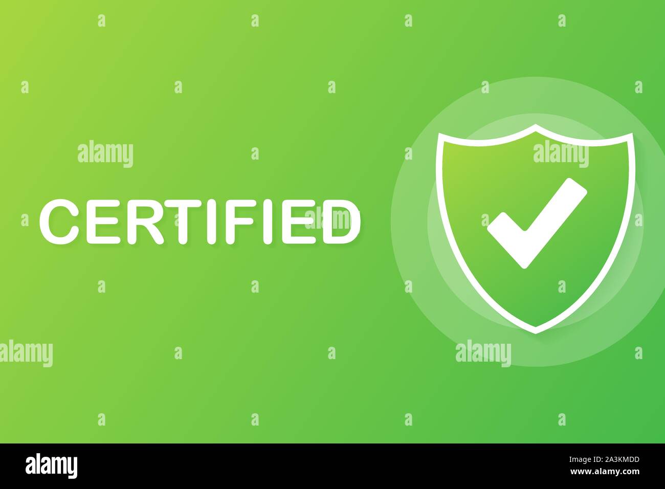 Vector web site design template. Certified icon vector isolated on ...