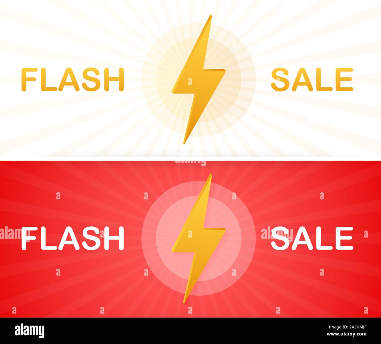 Flash sale. Flash ribbon banner, scroll, price tag, sticker, badge ...