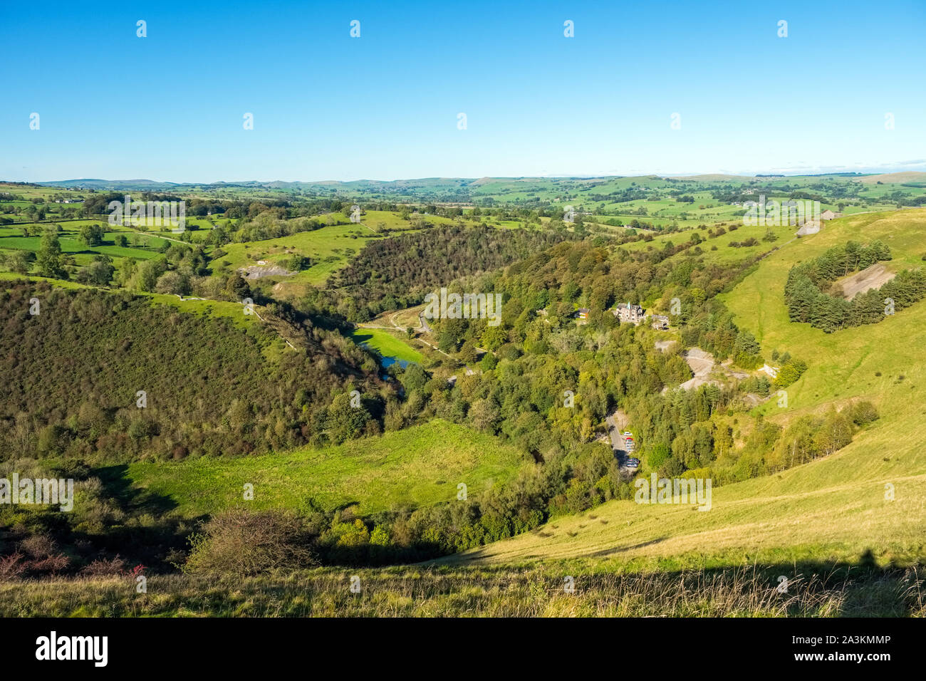 The Peak District National Park from Ecton Hill above the Manifold ...