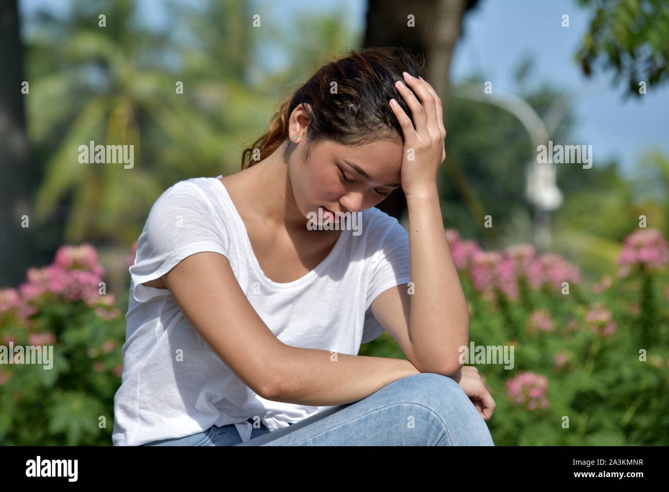 Young Diverse Female And Sadness Stock Photo - Alamy