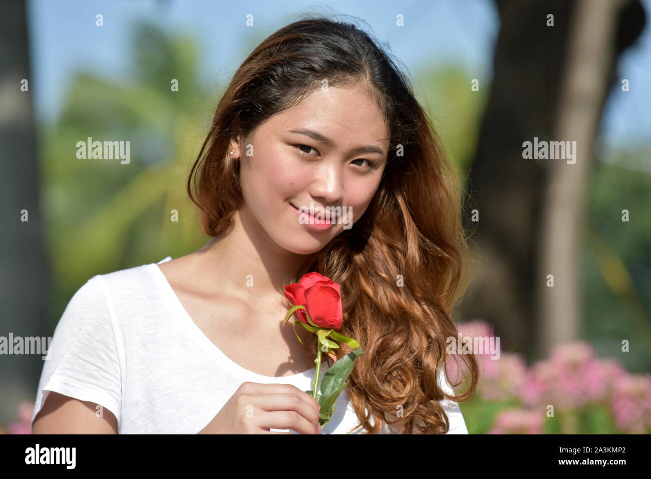 An Adult Female And Happiness Stock Photo - Alamy