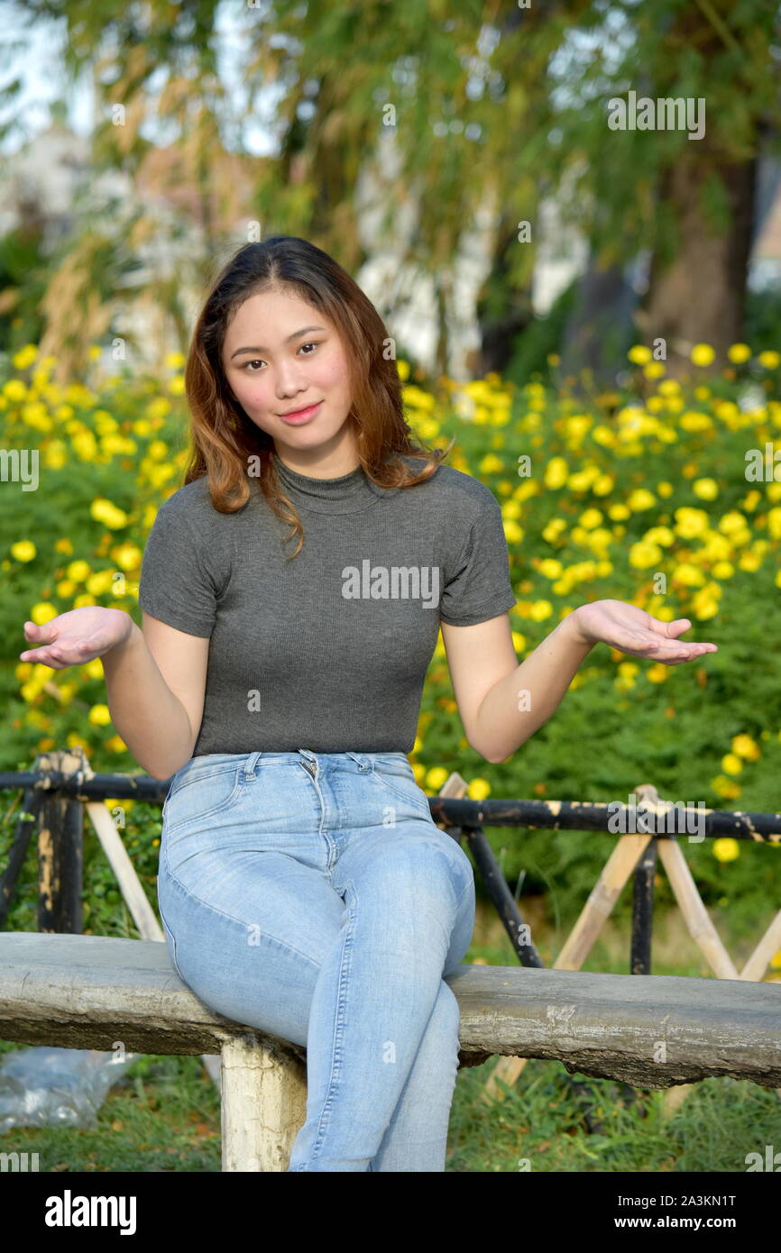 Beautiful Female Making A Decision Stock Photo - Alamy