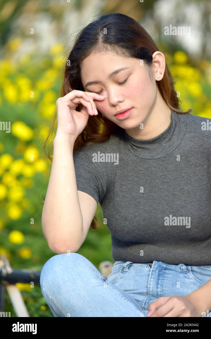 Crying Asian Female Woman Stock Photo - Alamy