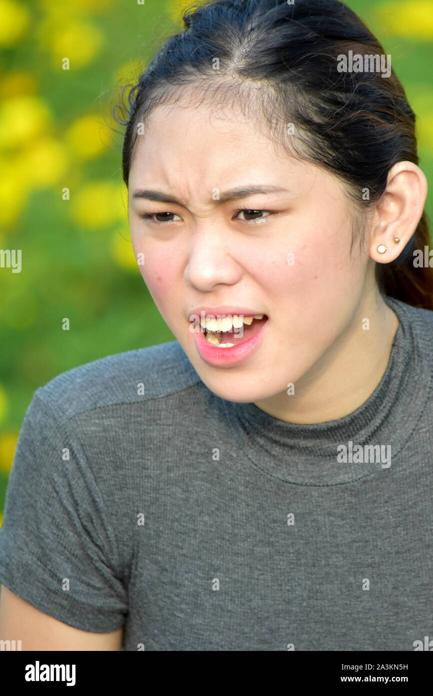 Confused Female Woman Stock Photo - Alamy