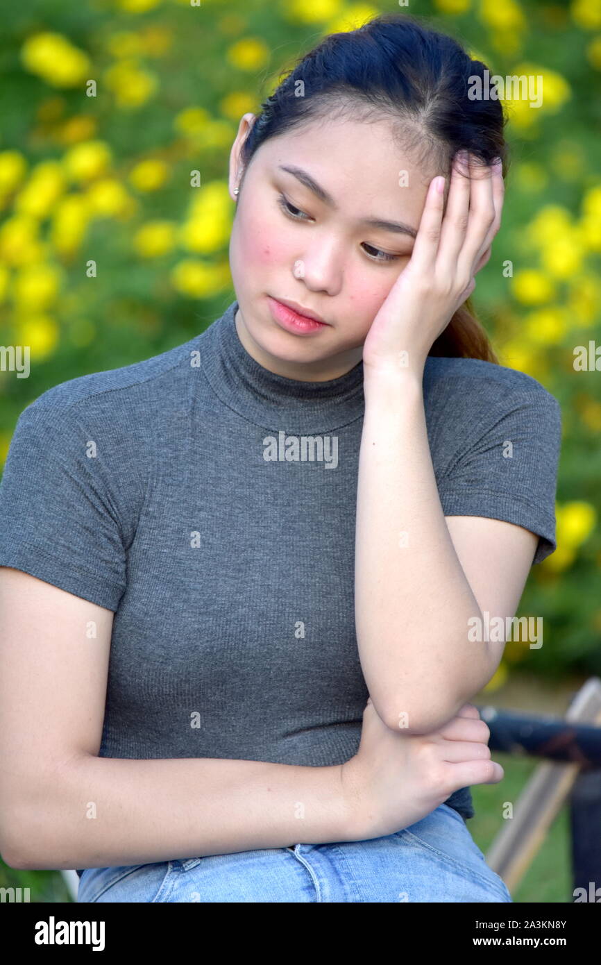 Woman And Loneliness Stock Photo - Alamy
