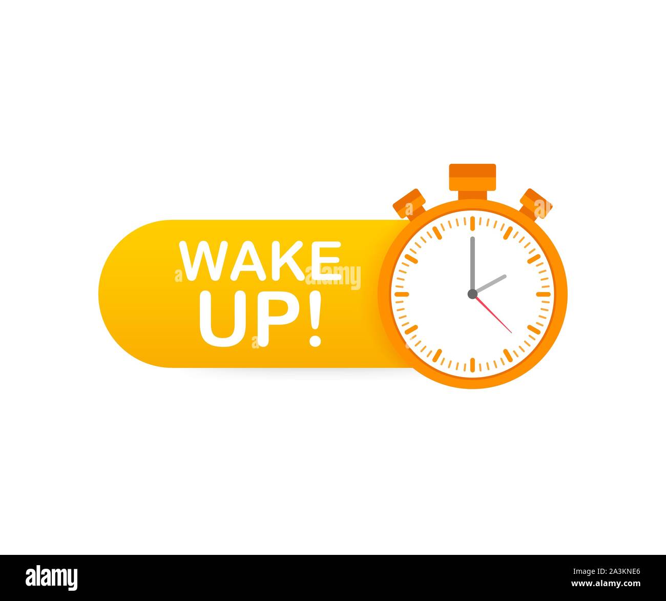 Wake up poster with alarm clock. Vector illustration Stock Vector Image ...