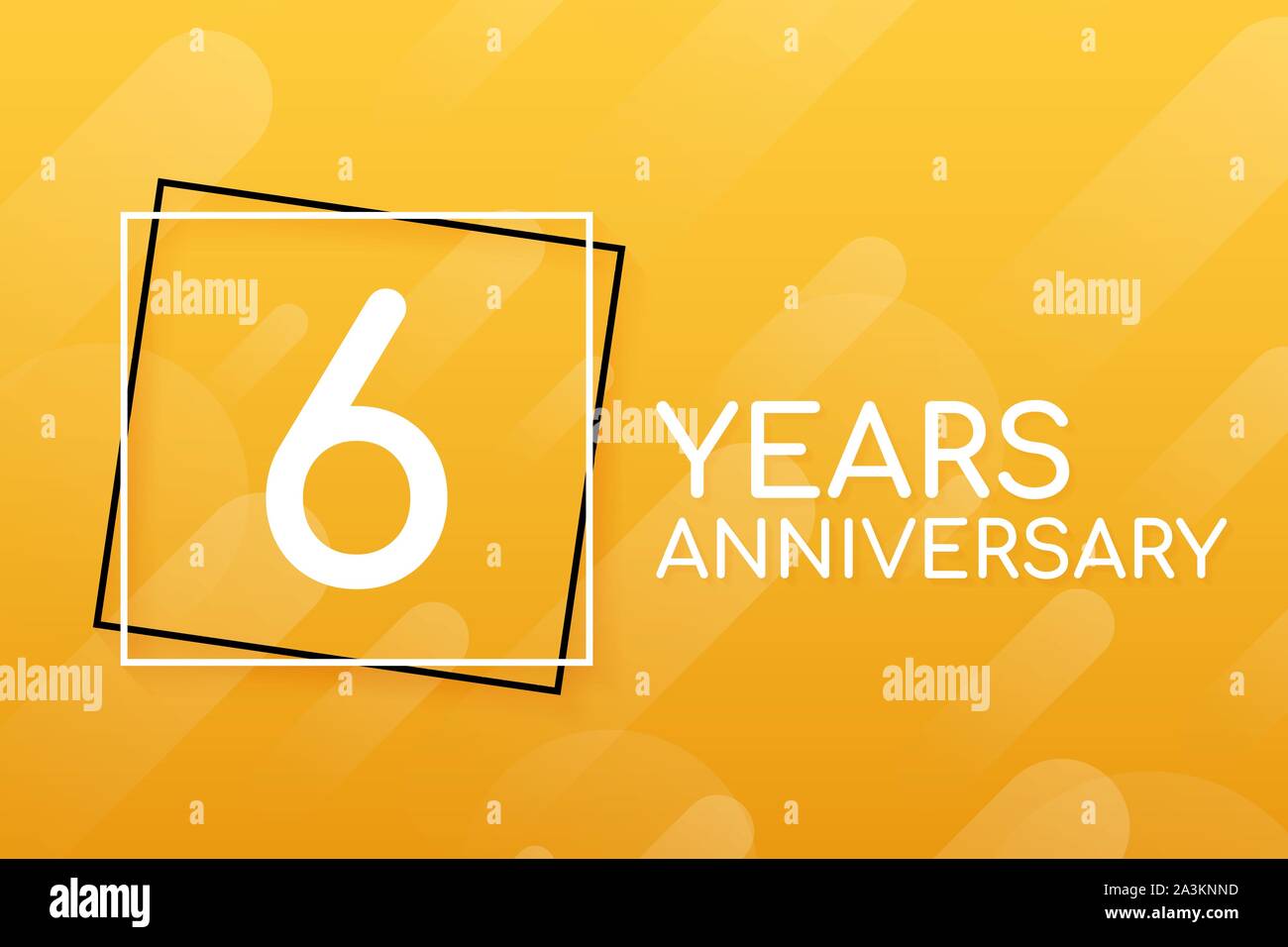 6 years anniversary emblem. Anniversary icon or label. 6 years ...