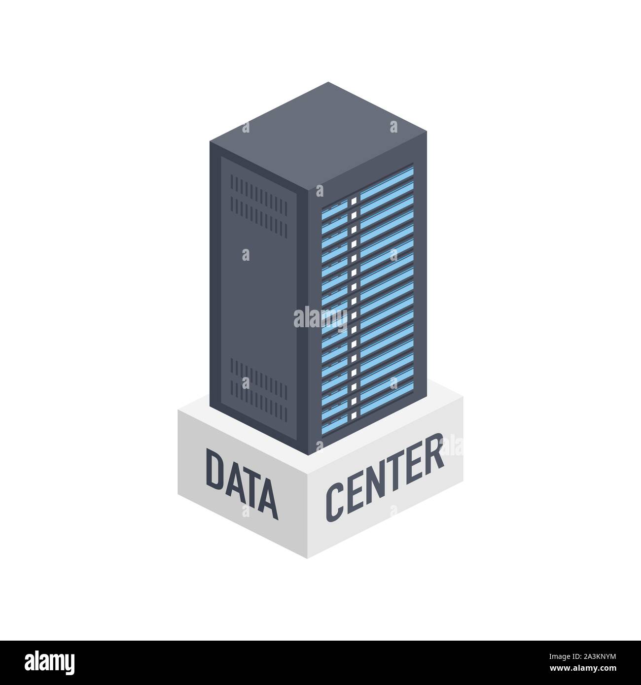 Data center. Mainframe service concept banner, server rack. Server room concept, data bank ...