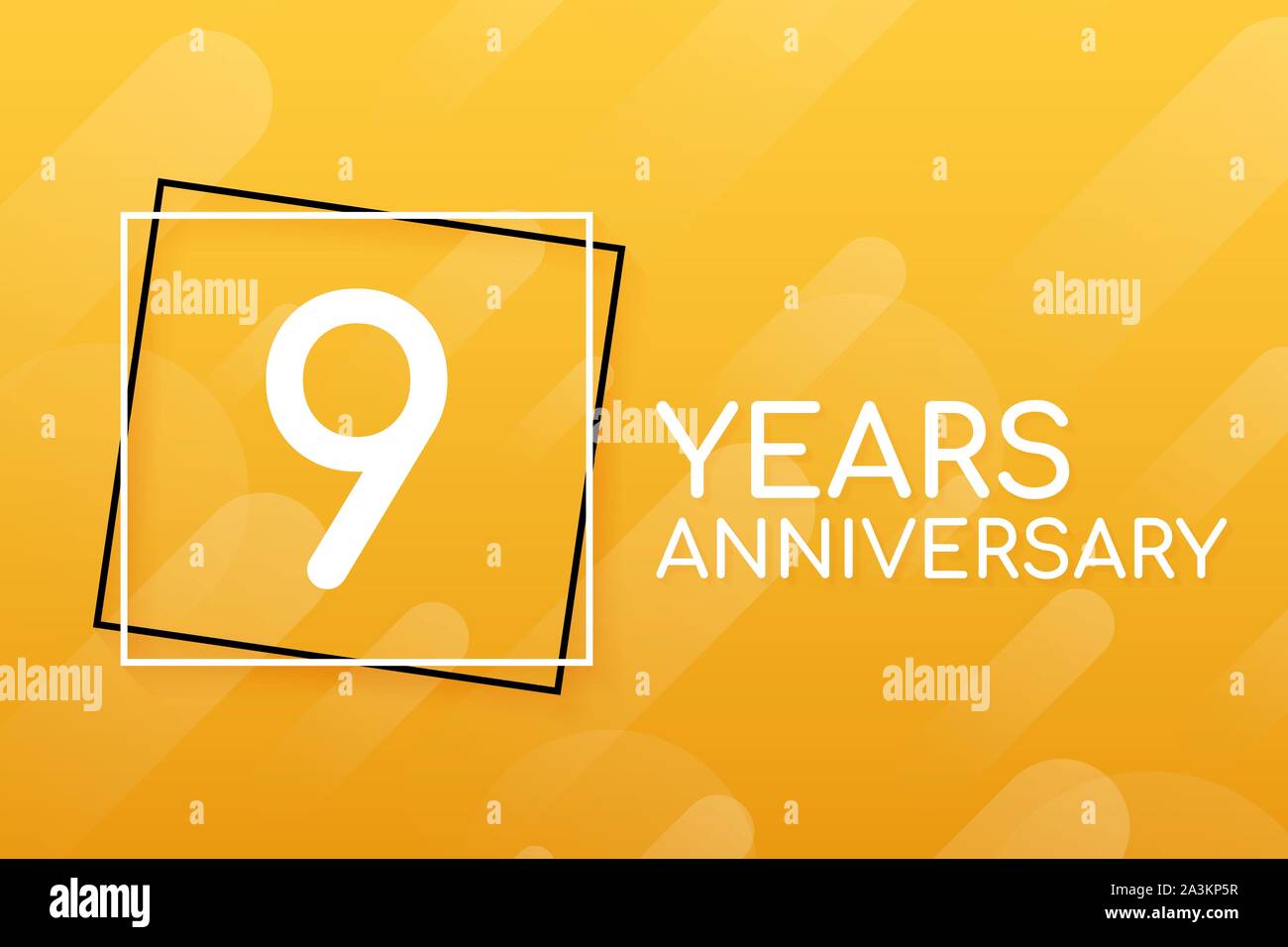 9 years anniversary emblem. Anniversary icon or label. 9 years ...